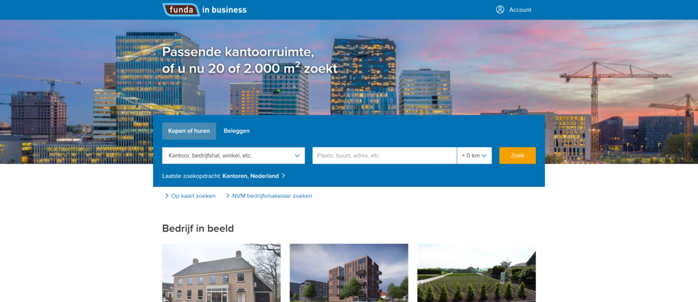 Funda in business stapt uit schaduw woonplatform - Funda (bericht)