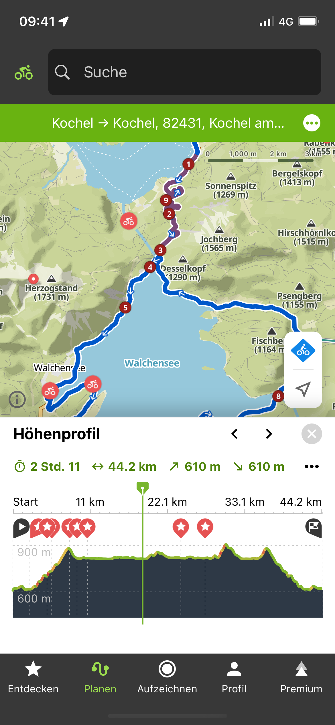 Media kit: Plan Features - DE Komoot App Screenshots | Komoot Newsroom