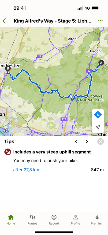 Press-Kit: Tour Tips Features - EN Komoot App Screenshots | Komoot Newsroom