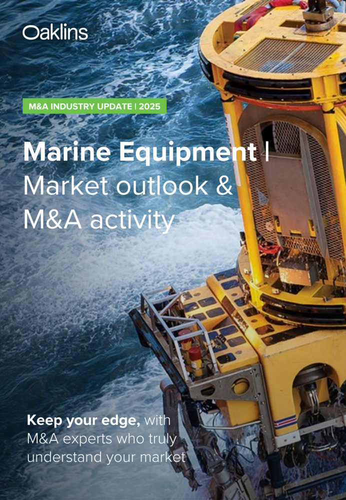 M&A INDUSTRY REVIEW | Marine equipment | Oaklins Norway: Mid-market M&A ...