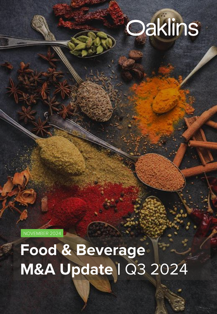 Oaklins Food & Beverage M&A Update | Q3 2024 | Oaklins Germany: Mid ...