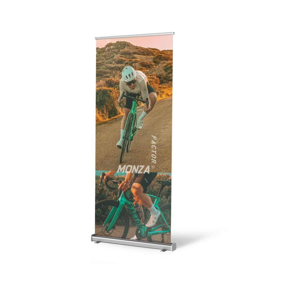 Media kit: Banner Stand | Factor Bikes Newsroom